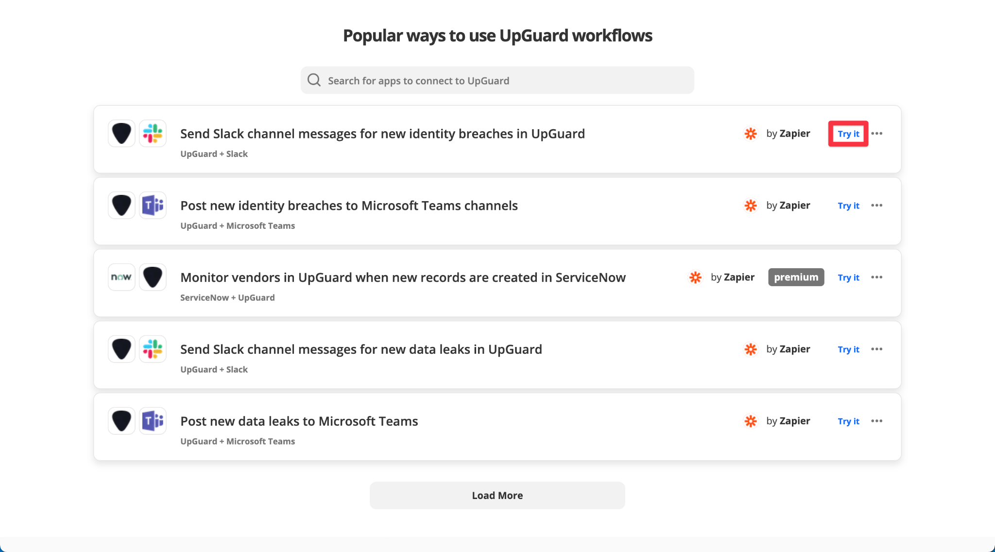 How to get started with UpGuard on Zapier